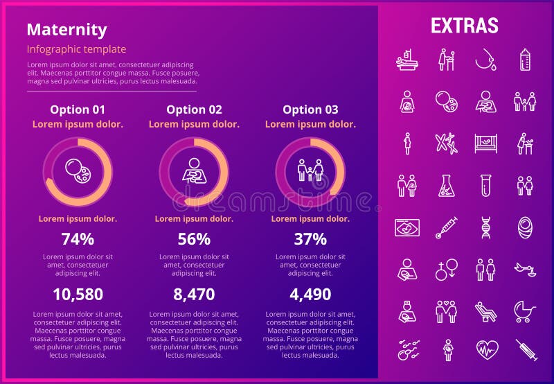 Maternity Infographic Template, Elements and Icons Stock Vector ...