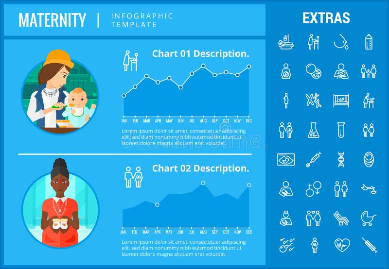 Maternity Infographic Template, Elements and Icons Stock Vector ...