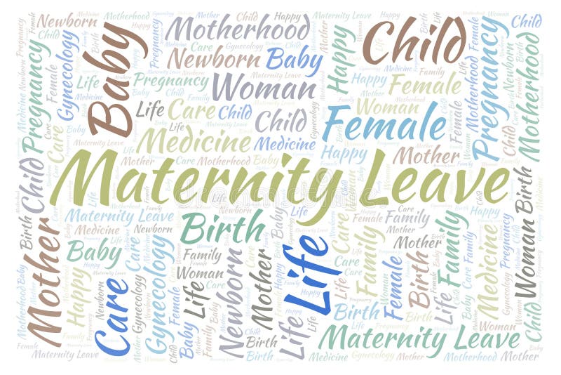 Maternity Leave in a in a Shape of Banner Word Cloud. Stock ...