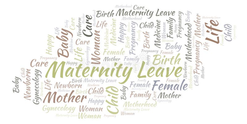 Maternity Leave Word Cloud. Stock Illustration - Illustration of card ...