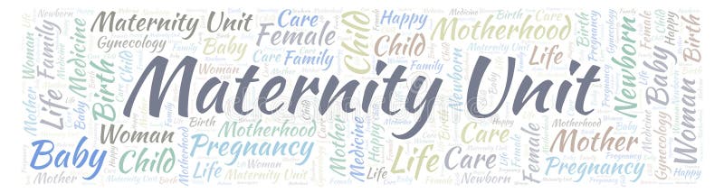 Maternity Unit in a in a Shape of Banner Word Cloud. Stock Illustration ...