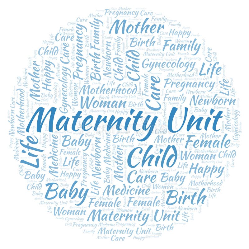 Maternity Unit in a Shape of Circle Word Cloud. Stock Illustration ...
