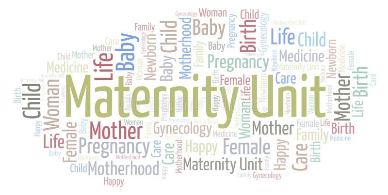 Maternity Unit in a Shape of Circle Word Cloud. Stock Illustration ...
