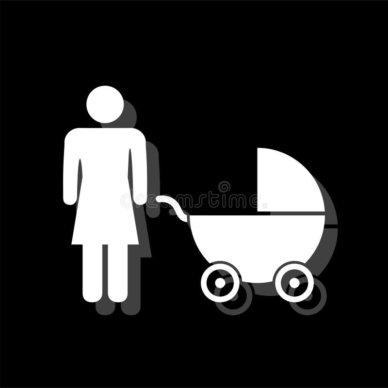 Maternity icon flat stock illustration. Illustration of pregnant ...