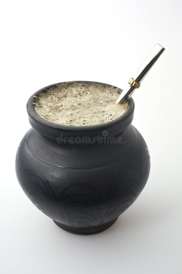 Matero with yerba mate stock image. Image of mate, table - 21873639