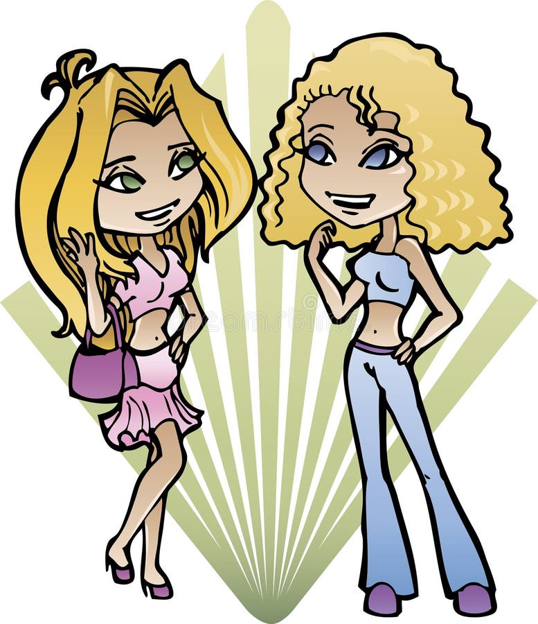 Mates stock vector. Illustration of female, glamour, friend - 20709627