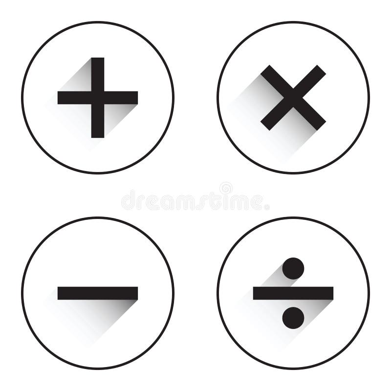 Signe mathématique de base illustration de vecteur. Illustration du ...