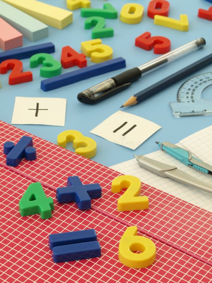 Math stock image. Image of notepad, clay, pencil, colorful - 25949743