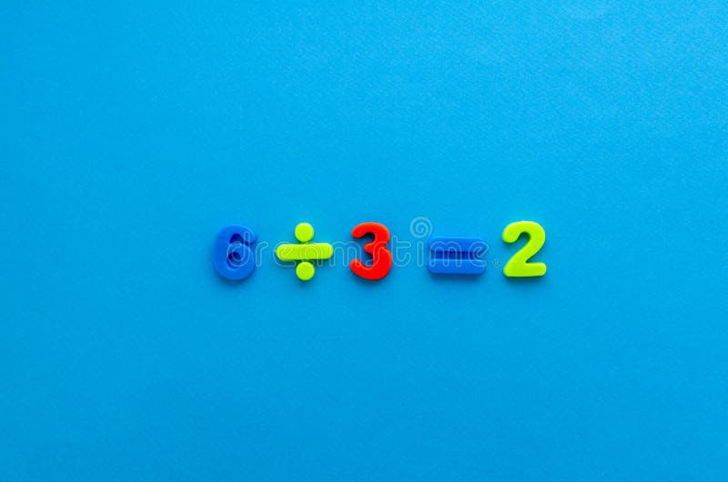 Math Action on Blue Paper Background Stock Photo - Image of blue ...