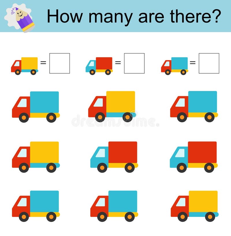 Math Activity for Children. Developing Numeracy Skills Stock Vector ...