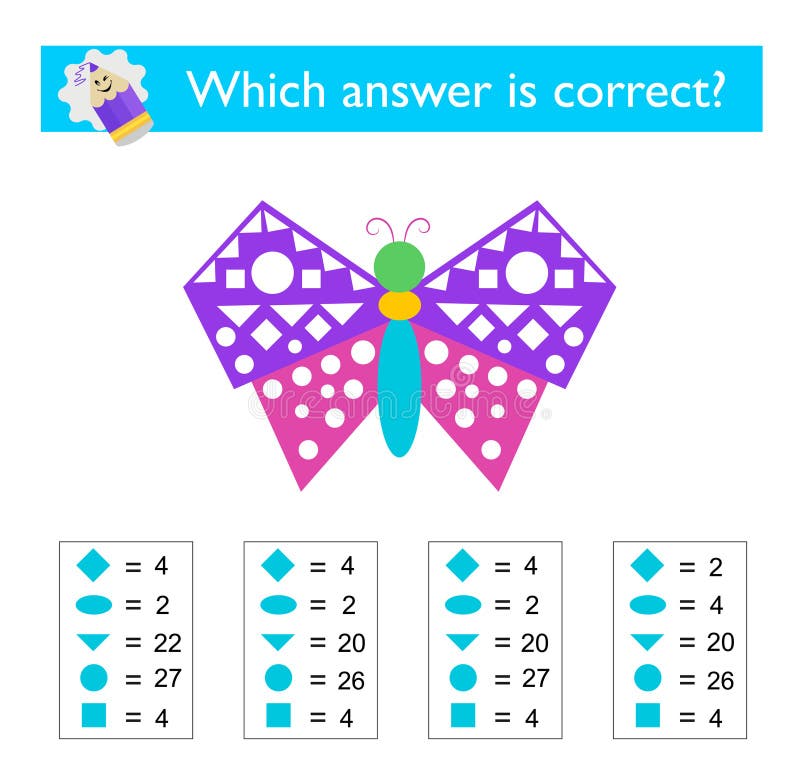 Math Activity for Children. Find the Correct Answer. Preschool ...