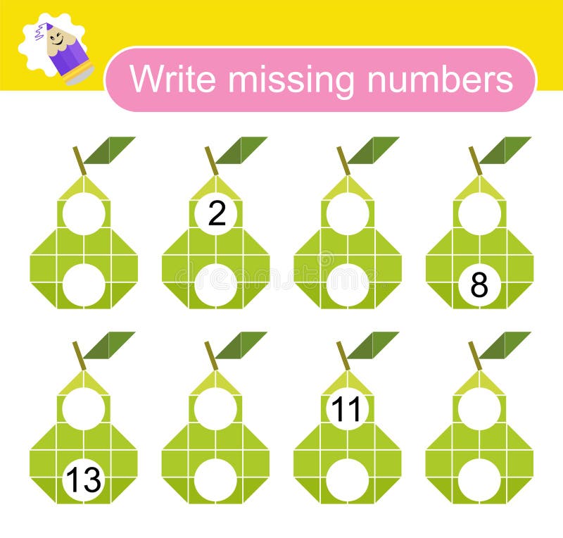 Math Activity for Children. Activity Page for Preschoolers Stock Vector ...