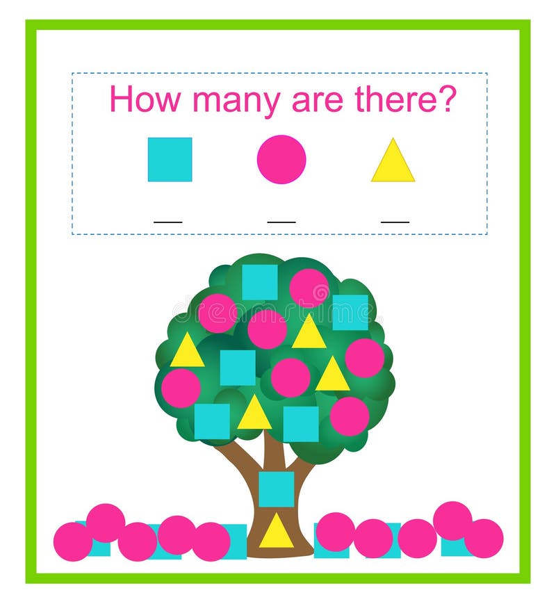 Math Activity. Developing Numeracy Skills. How Many Geometric Shapes ...