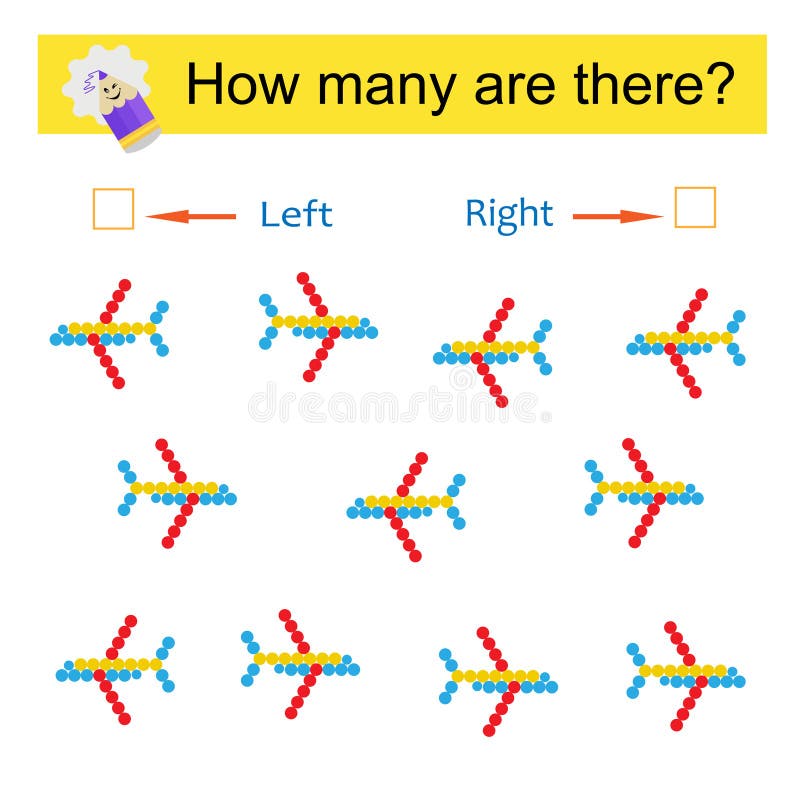 Math Activity for Kids. Cartoon Plane Stock Vector - Illustration of ...