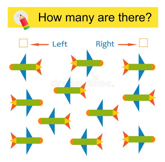 Math Activity for Kids. Developing Numeracy Skills Stock Vector ...