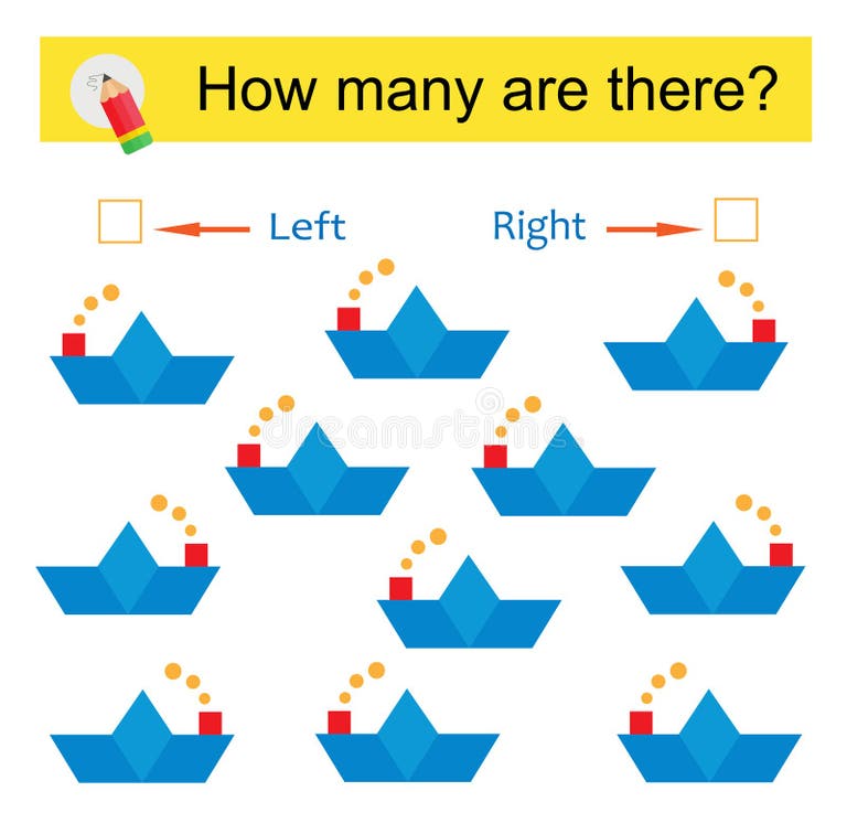 Math Activity for Kids. Developing Numeracy Skills Stock Vector ...
