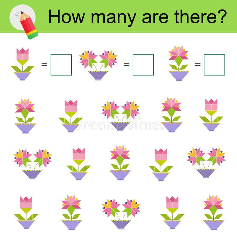 Math Activity for Kids. Developing Numeracy Skills Stock Vector ...