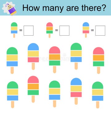 Ice Cream Math Activity Stock Illustrations – 271 Ice Cream Math ...