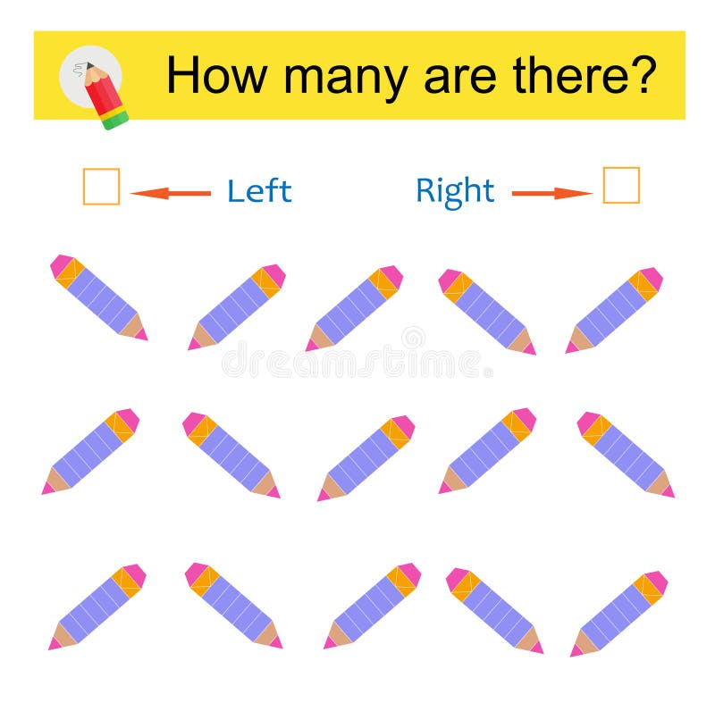 Math Activity for Kids. Developing Numeracy Skills Stock Vector ...