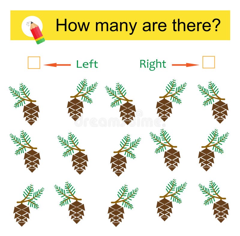 Math Activity for Kids. Developing Numeracy Skills Stock Vector ...