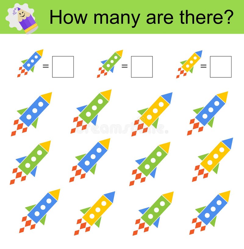 Math Activity for Kids. Developing Numeracy Skills Stock Vector ...