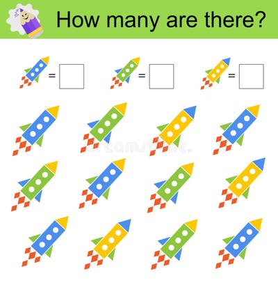 Math Activity for Kids. Developing Numeracy Skills Stock Vector ...