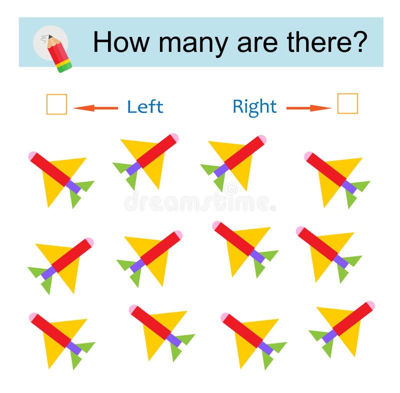 Math Activity for Kids. Developing Numeracy Skills Stock Vector ...
