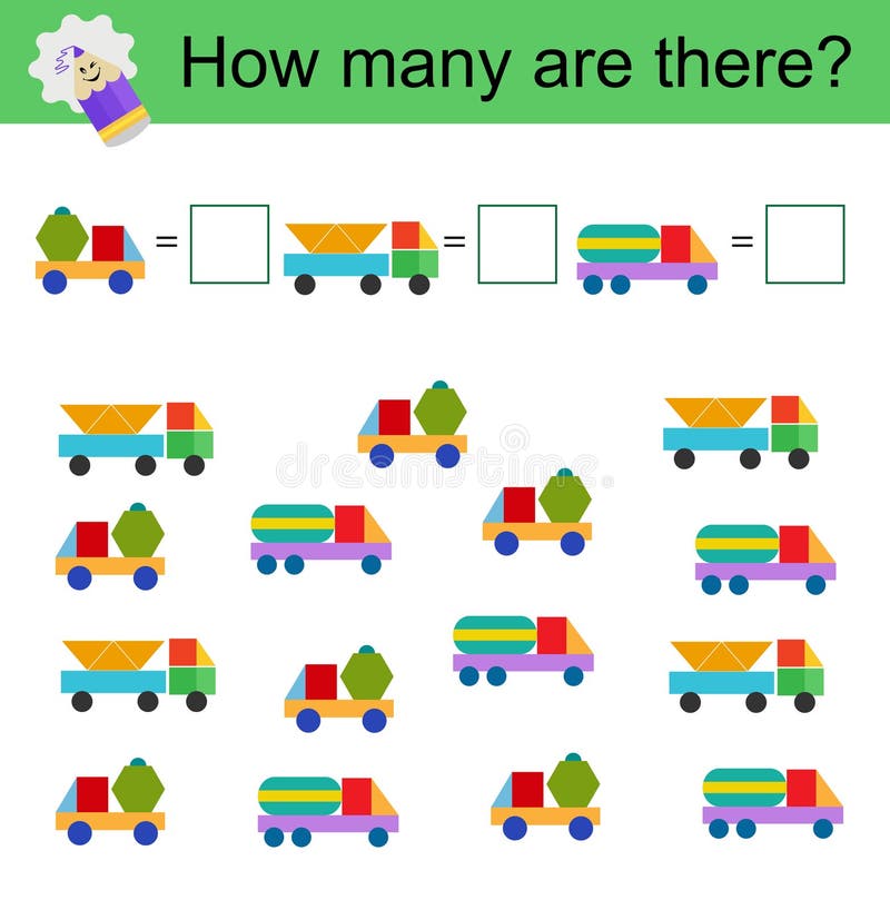 Math Activity for Kids. Developing Numeracy Skills Stock Vector ...