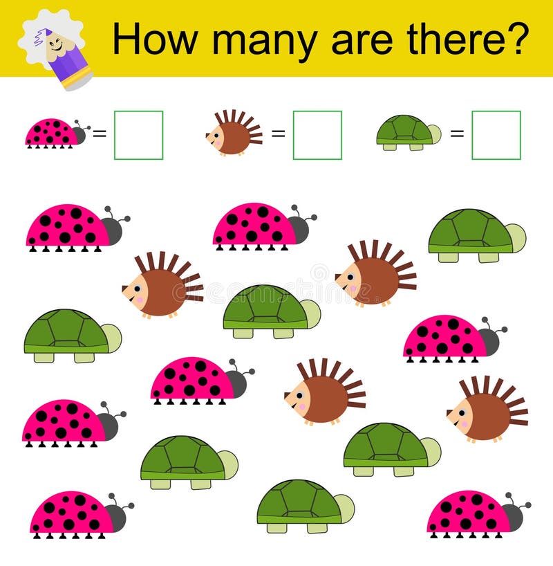 Math Activity for Kids. Developing Numeracy Skills Stock Vector ...