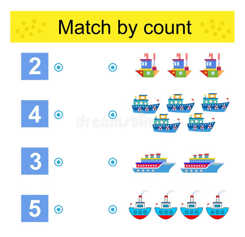 Math Activity for Kids. Developing Numeracy Skills Stock Vector ...
