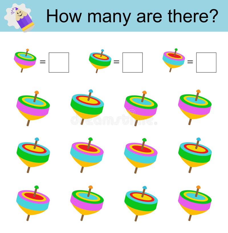 Math Activity for Kids. Developing Numeracy Skills Stock Vector ...