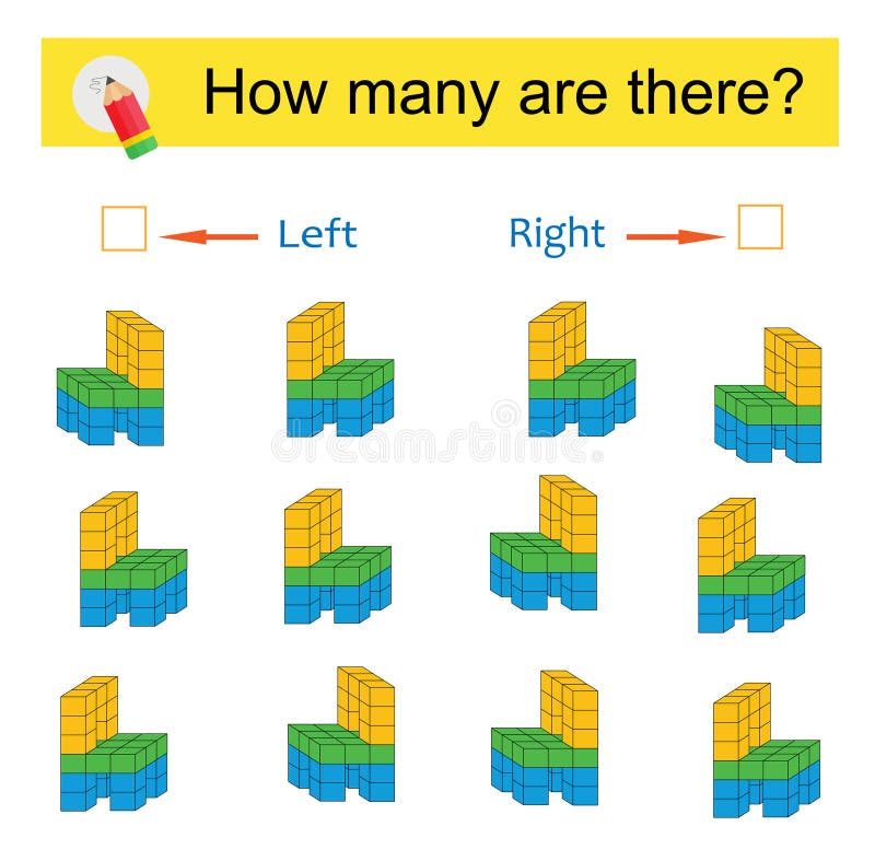 Math Activity for Kids. Developing Numeracy Skills. Vector Illustration ...
