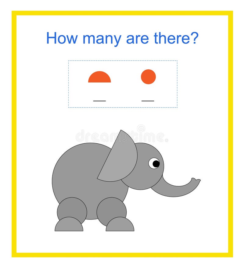 Math Activity for Kids. How Many Geometric Shapes? Developing Numeracy ...