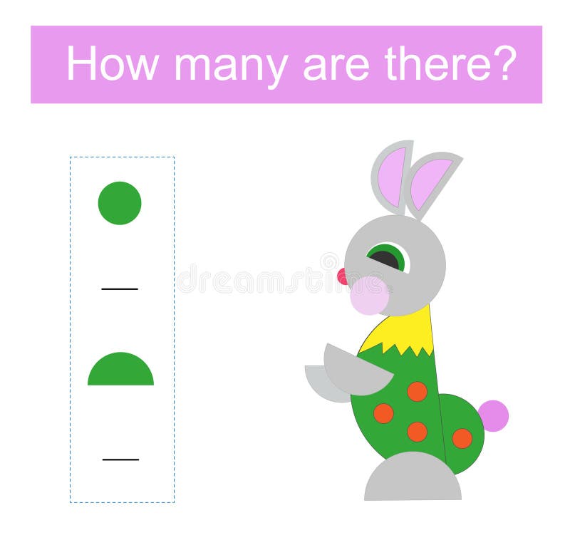How Many? Math Activity for Children. Developing Numeracy Skills. Stock ...