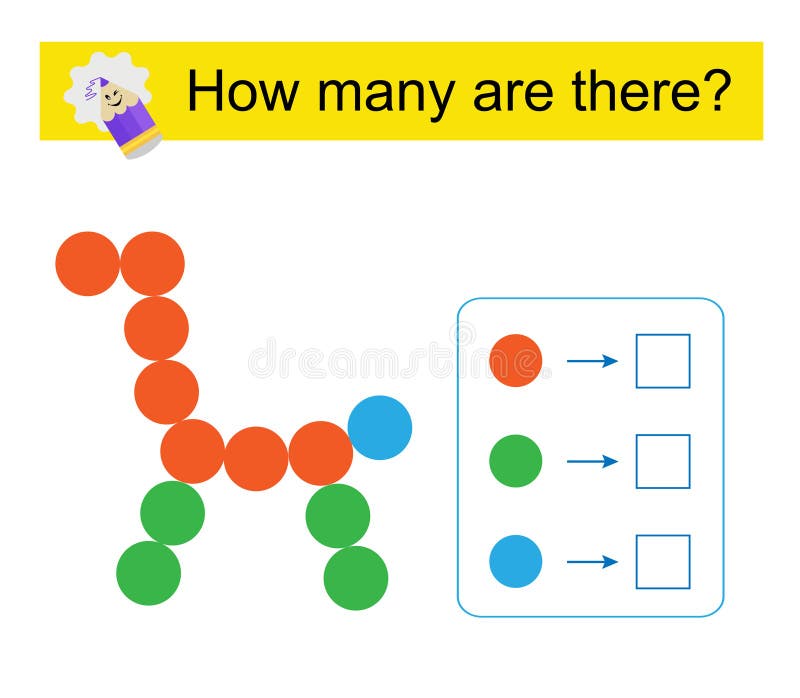 Math Activity for Kids. Number Range Up To 10 Stock Vector ...