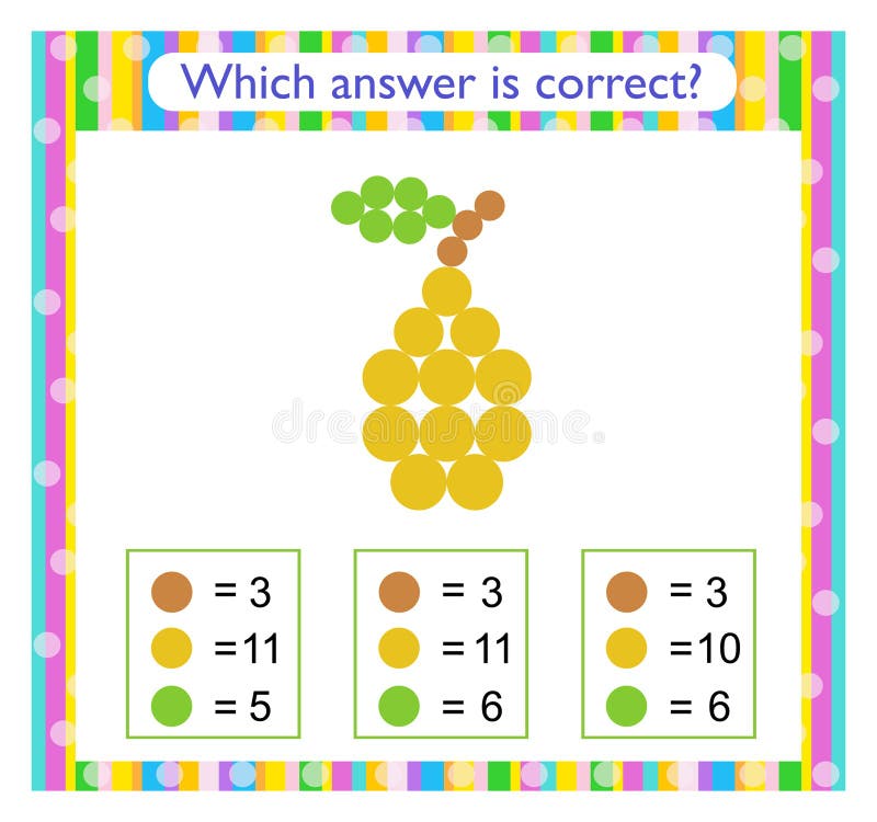 Math Activity for Kids. Preschool Worksheet Activity. Find the Correct ...