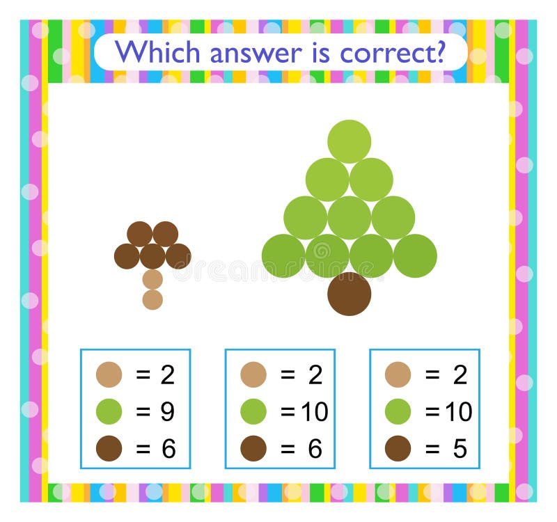 Math Activity for Kids. Preschool Worksheet Activity. Find the Correct ...