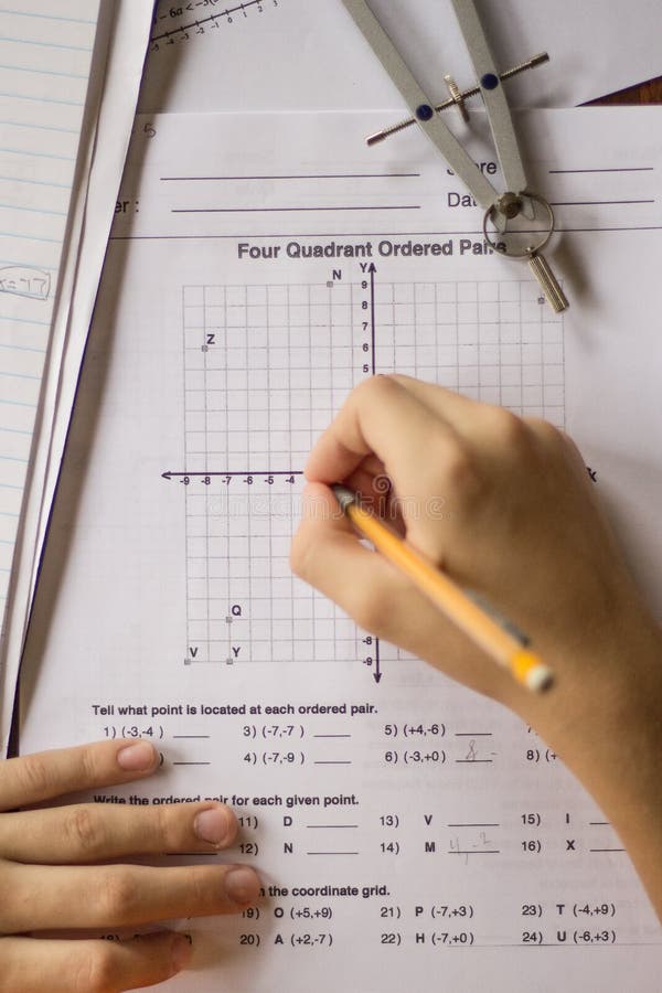 Math and Algebra Homework stock image. Image of numerals - 98690731