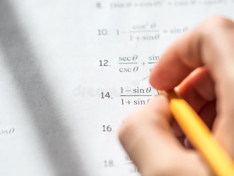 Math and Algebra Homework Preparation Stock Image - Image of level ...
