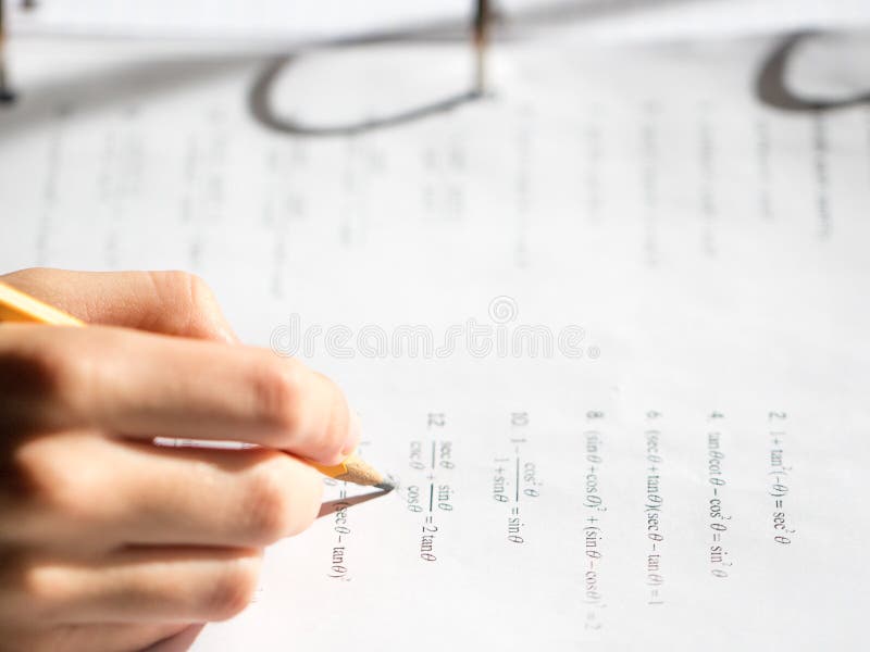 Math and Algebra Homework Preparation Stock Photo - Image of level ...