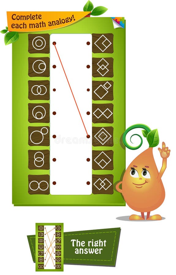 Math analogy shape stock illustration. Illustration of riddle - 98468587