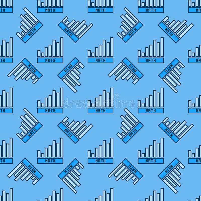 Math Bar Graph Vector Mathematics Blue Seamless Pattern Stock ...