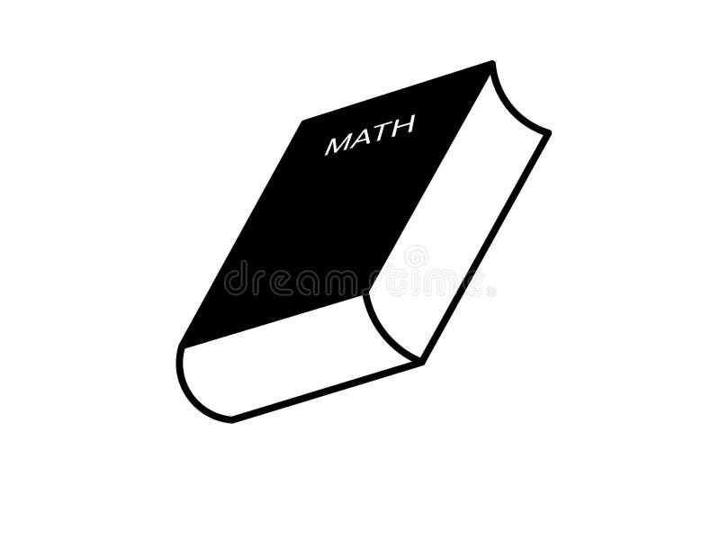 Math Book Icon in Black and White Stock Illustration - Illustration of ...
