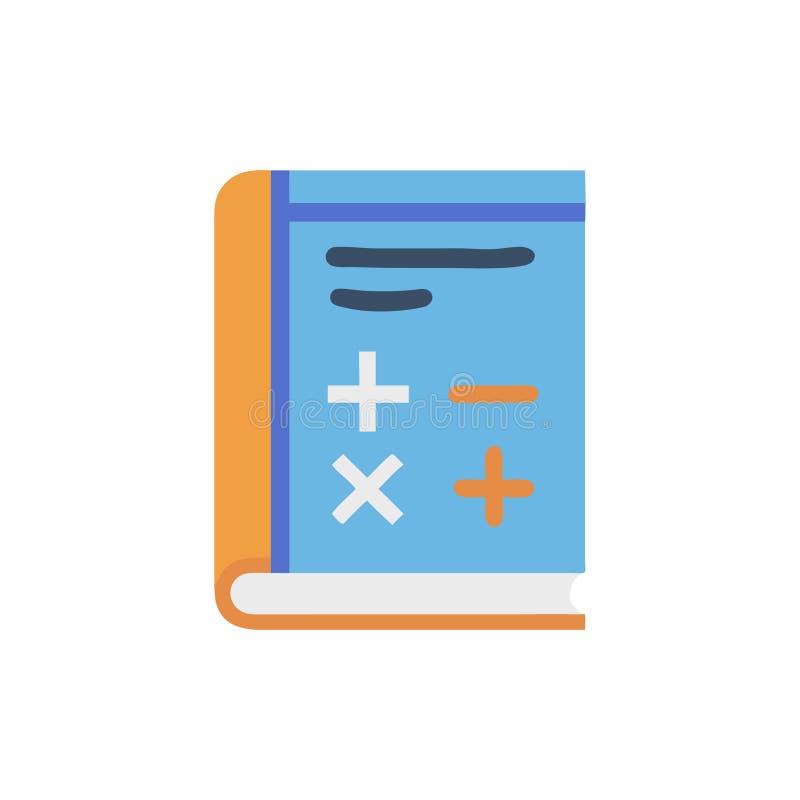 Math Book Icon for Learning Stock Illustration - Illustration of ...