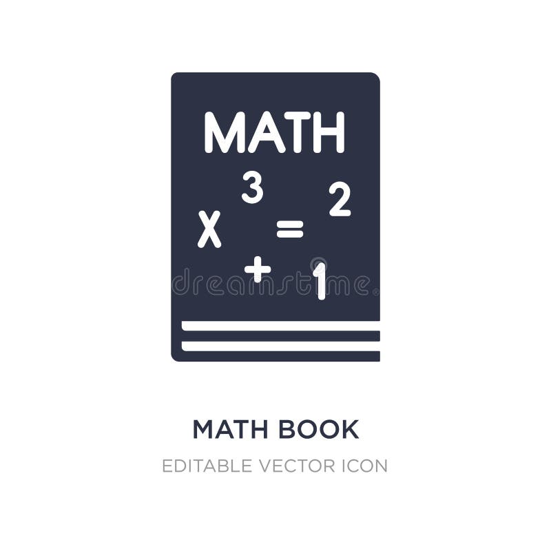 Math Book Icon on White Background. Simple Element Illustration from ...