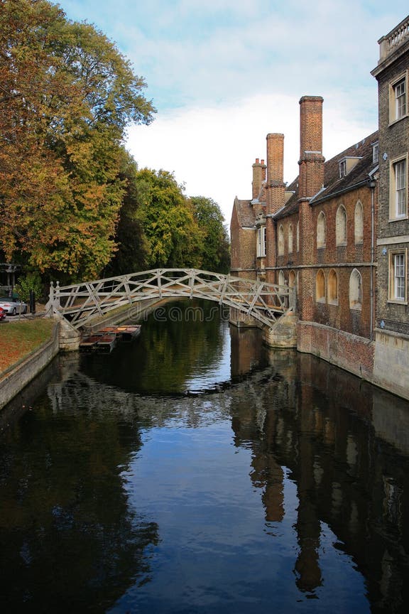 The Math Bridge in Cambridge University Stock Image - Image of math ...