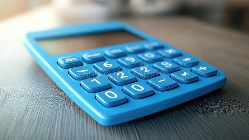 Math calculator blue stock illustration. Illustration of precision ...