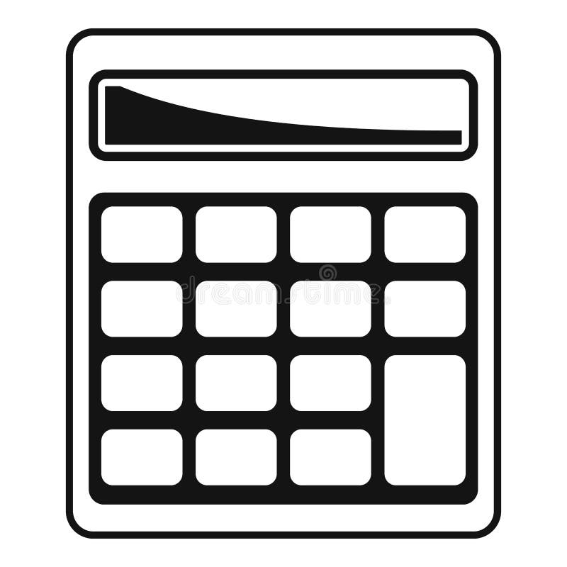 Math Calculator Icon, Simple Style Stock Vector - Illustration of ...