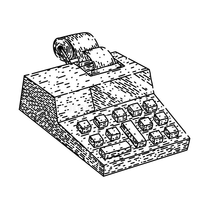 Math Calculator Sketch Hand Drawn Vector Stock Vector - Illustration of ...