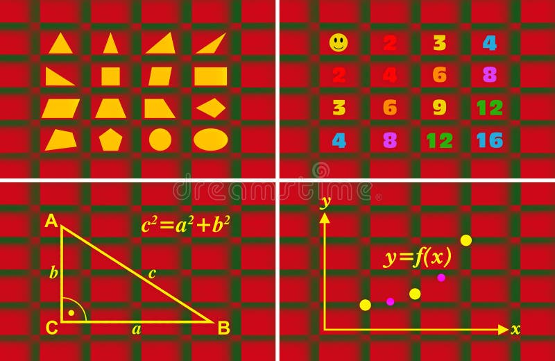 Math for children stock illustration. Illustration of hypotenuse - 77016374